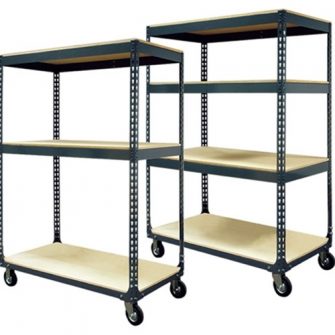 Mobile Boltless Shelving Cart - Industrial Shelving | C&SS