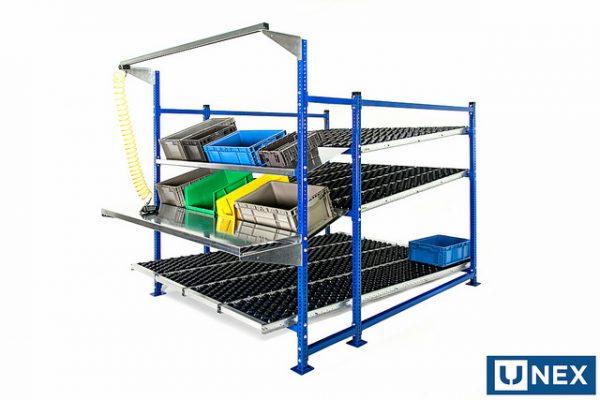 UNEX Flow Cell - Dynamic Racking Order Picking System | C&SS