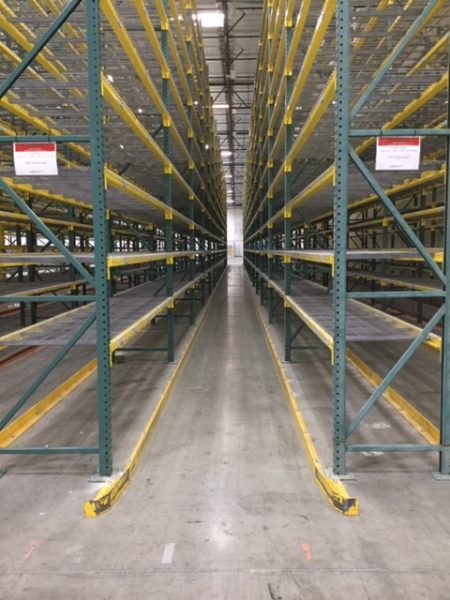 Use a Forklift Guide Rail to Reduce Pallet Rack Damage | C&SS