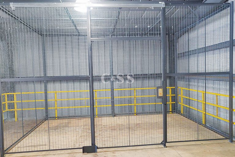 Secure Storage Cage for Coast Guard Boat House | Wire Partition | C&SS