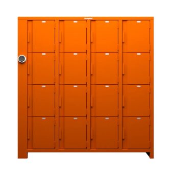 Heavy-Duty Access Control Locker with 16 Solid Doors | C&SS