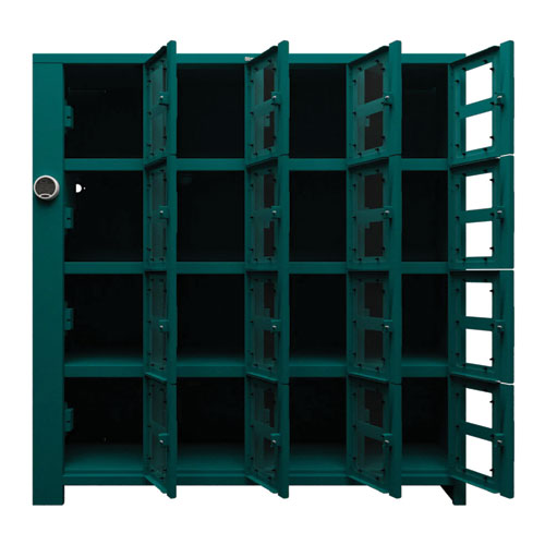 Extra Heavy Duty SIMPLE Locker with 16 Clearview Doors | C&SS